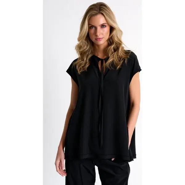 Shan Silk Blouse With Boat Neckline
