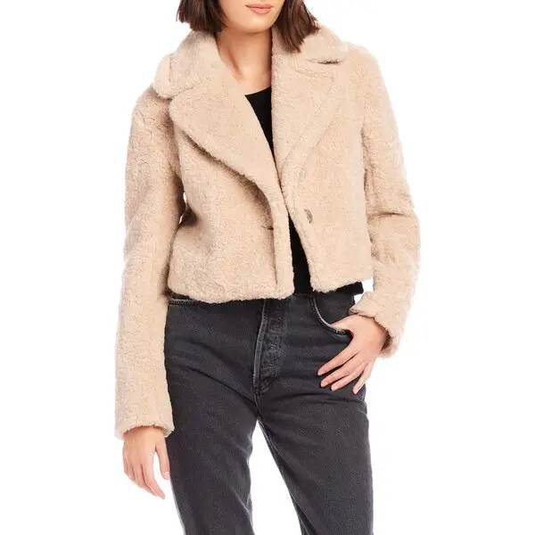 Fifteen Twenty Iva Crop Faux Shearling Jacket