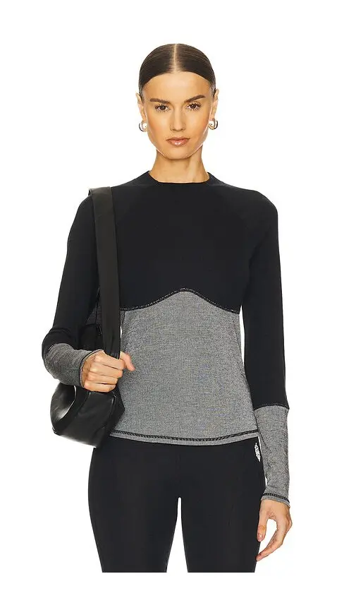 Free People Moonlight Base Layer Long Sleeve Top - Black