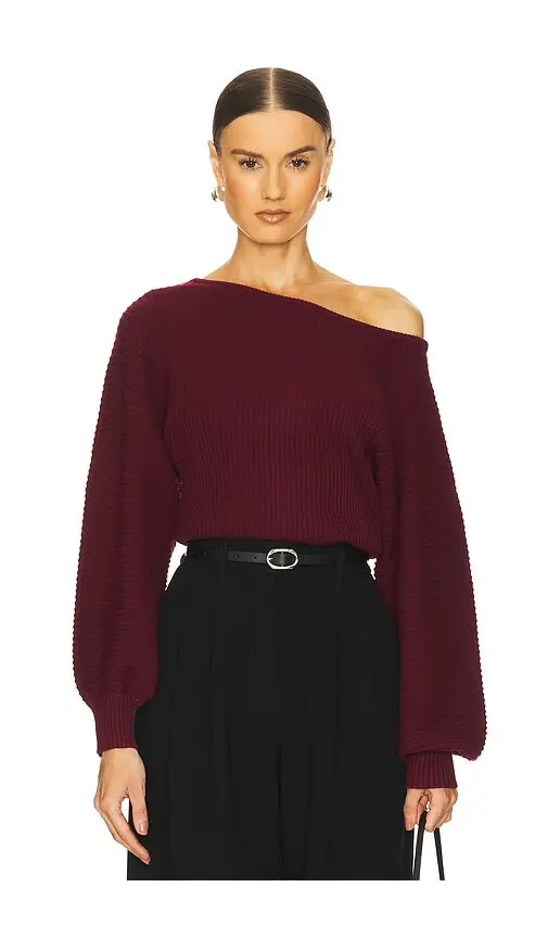 L'academie By Marianna Indre Sweater In Burgundy