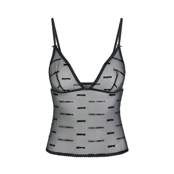 SKIMS X Dolce&gabbana Ultra Fine Mesh Logo Cami