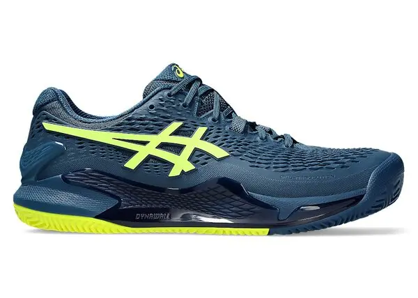 Asics Gel-resolution Clay Athletic Sneakers - Mako Blue/safety Yellow