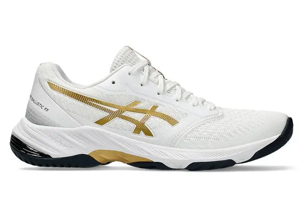 Asics Netburner Ballistic Ff 3 Sneakers - White/pure Gold