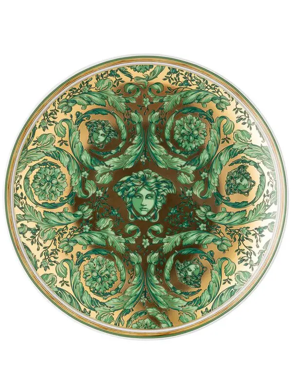 Versace X Rosenthal Medusa Garland Plate - Green