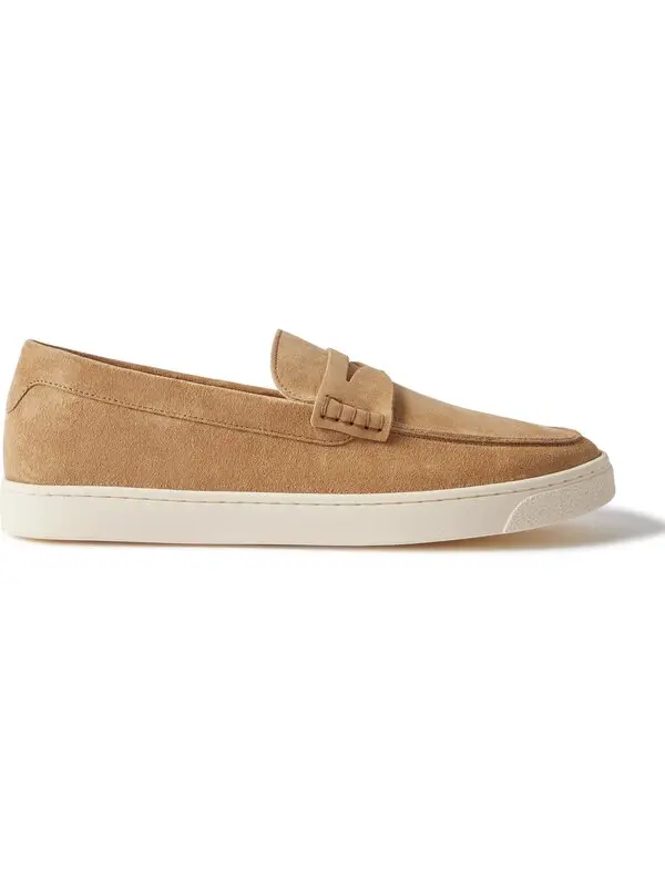 Brunello Cucinelli Suede Penny Loafers