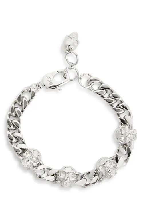 Alexander McQueen Skull Chain Bracelet - Palladium