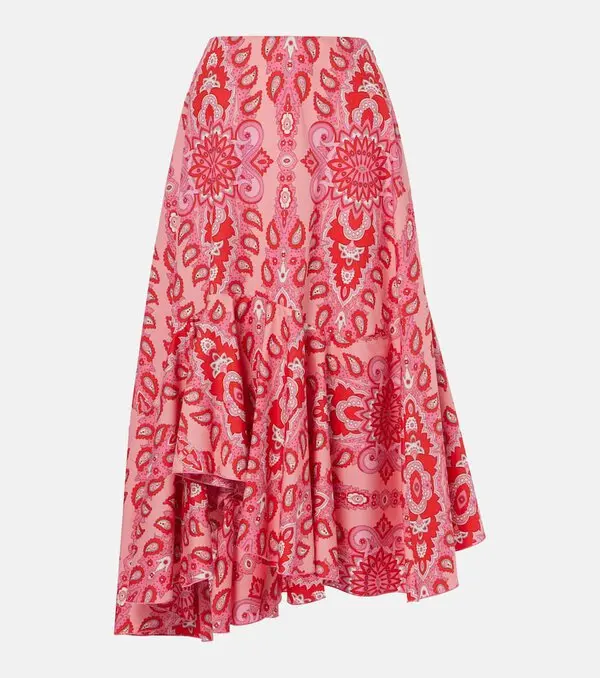 Etro Paisley Cotton Midi Skirt