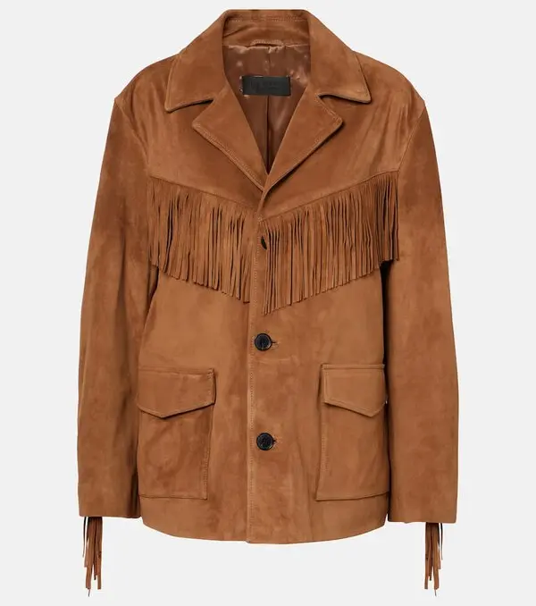 NILI LOTAN Maelle Fringed Suede Jacket