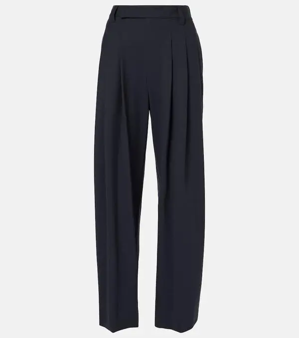Brunello Cucinelli Wool-blend Wide-leg Trousers