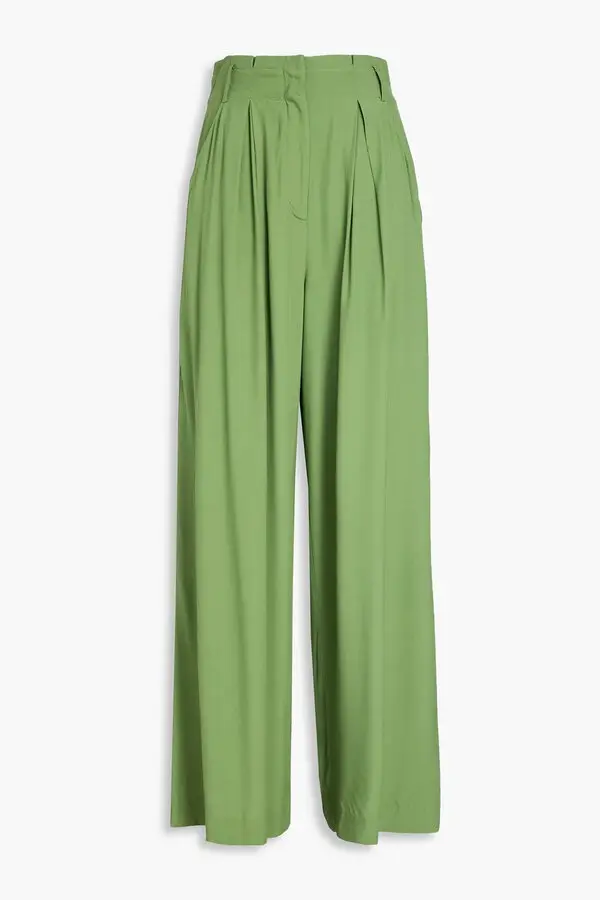 Diane Von Furstenberg Bellini Pleated Wide Leg Pants