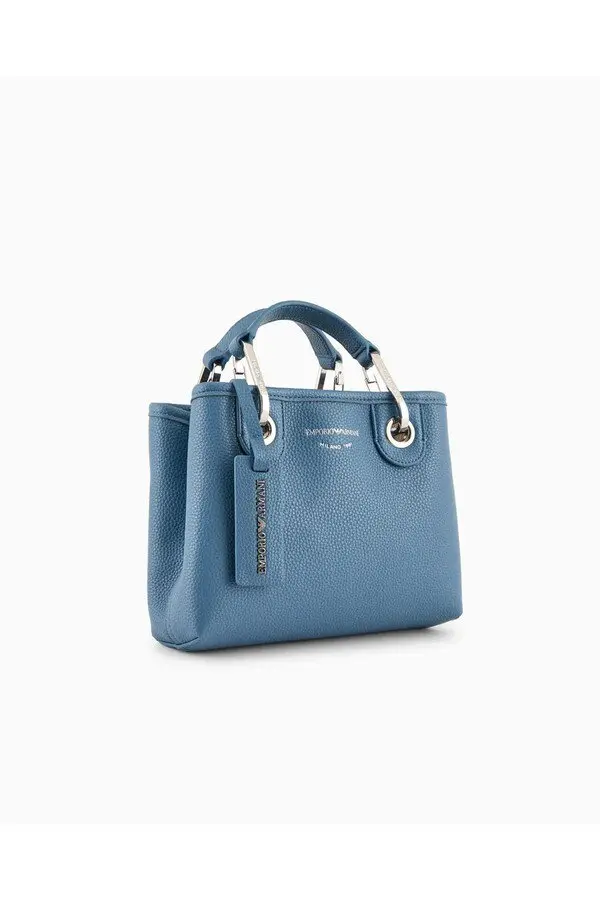 Emporio Armani Deer-print Myea Mini Bag - Blue