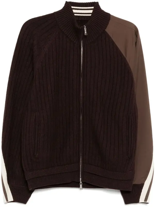 CROQUIS Splicing Zip-up Cardigan