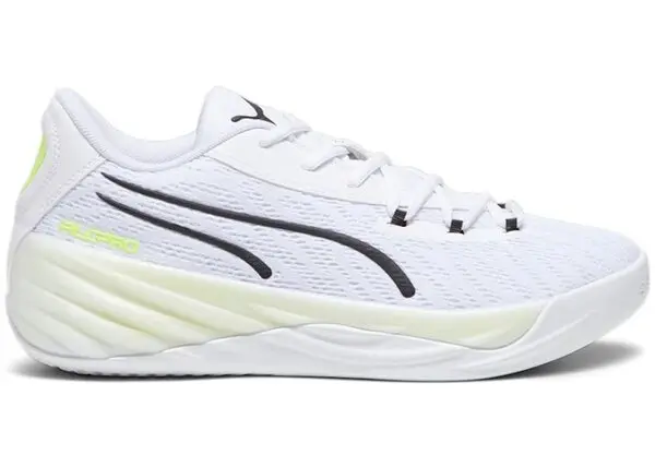 PUMA All-pro Nitro Sneakers - White Lime Squeeze