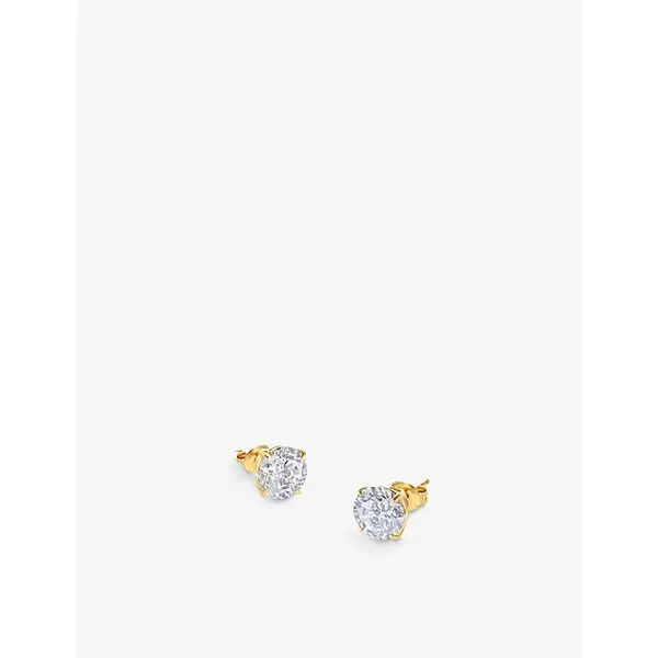 CARAT* LONDON Eternal 9ct Yellow Cubic Zirconia Stud Earrings