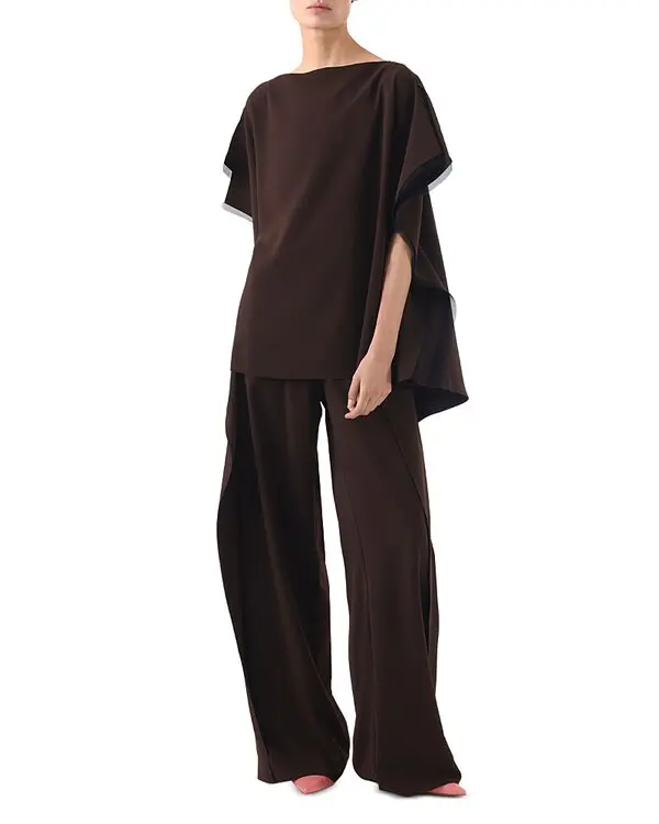 JASON WU Mid-rise Crepe Pants - Bark