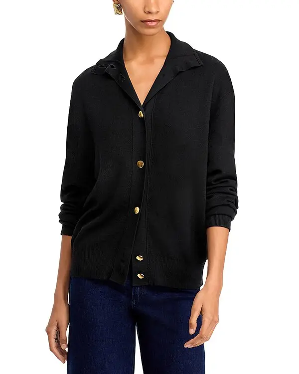 Rosetta Getty Turtleneck Cardigan - Black