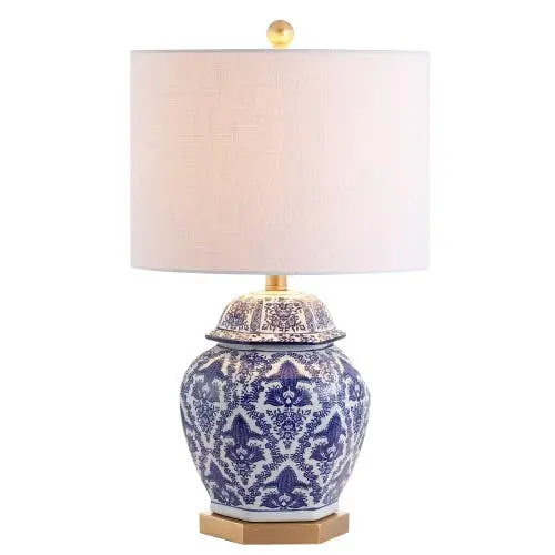 JONATHAN Y Gretchen Ginger Jar Ceramic/metal Led Table Lamp