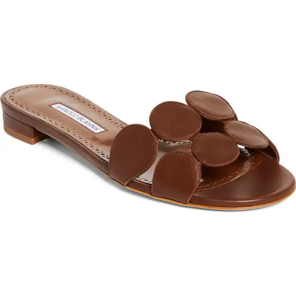 Manolo Blahnik Haribal Slide Sandal - Brown