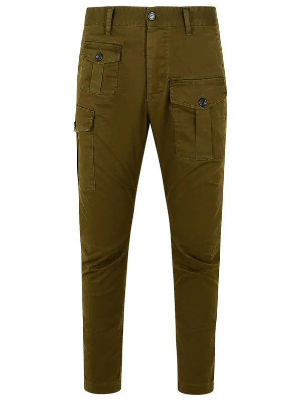 Dsquared2 Dark Cotton Cargo Pant - Green