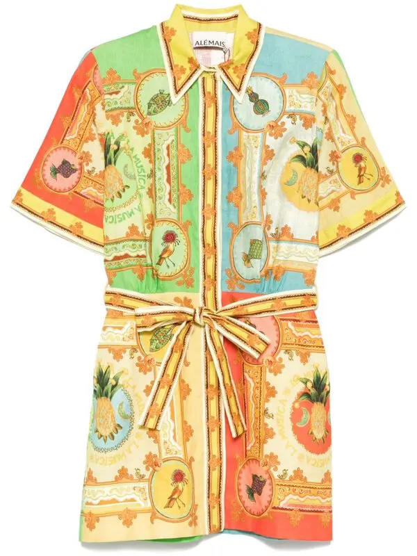ALEMAIS La Musica Mini Dress - Yellow