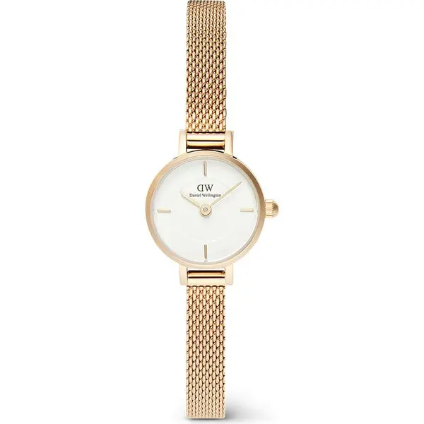 DANIEL WELLINGTON Petite Mini Melrose Mesh Strap Watch - Gold
