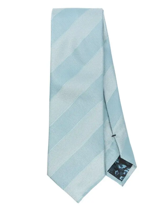 Paul Smith Striped Neck Tie - Blue