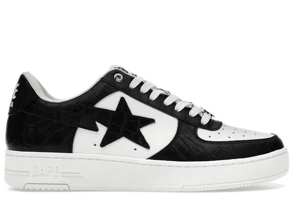 BAPE A Bathing Ape Sta #3in Sneakers - Black/white