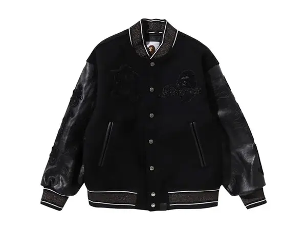 BAPE Line Camo Logo Varsity Jacket
