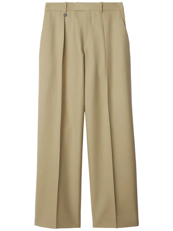 Burberry Tailored Wool Trousers - Neutrals