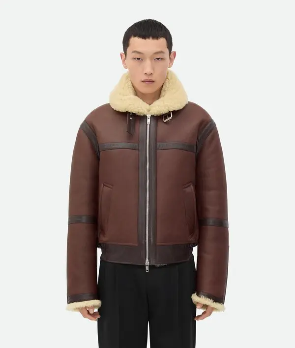 Bottega Veneta Shearling Aviator Blouson