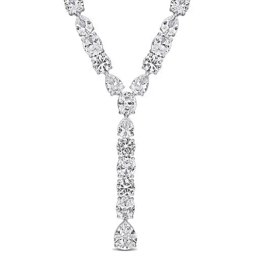 JULIANNA B. Lab-created White Sapphire Lariat Necklace