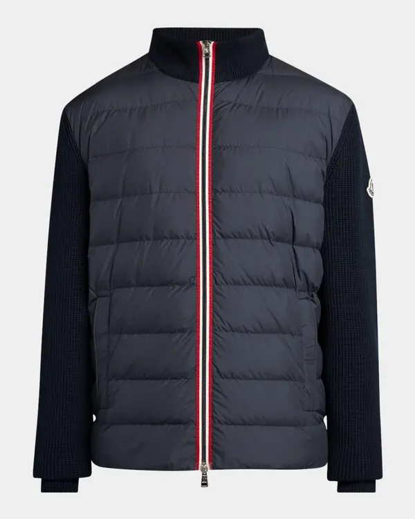 Moncler Down Knit Jacket - Blue