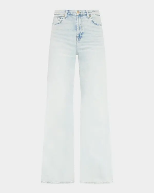 7 For All Mankind Lotta Wide-leg Jeans - Maui