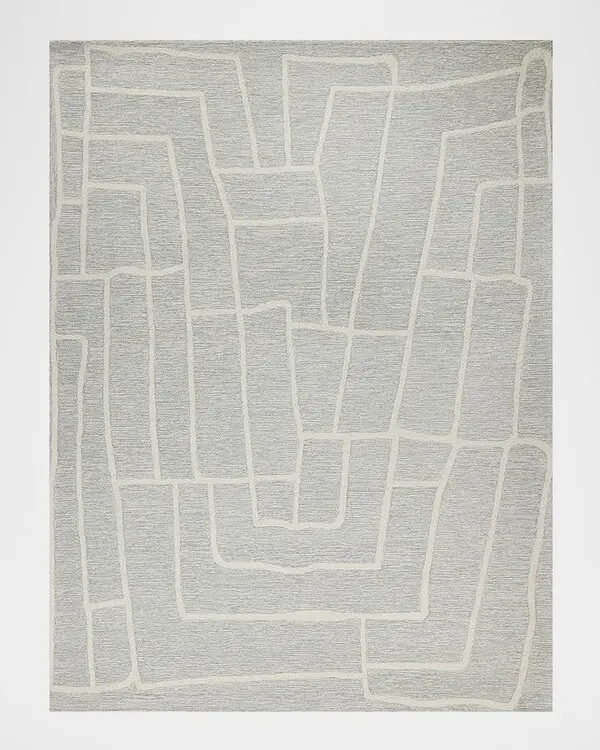 EXQUISITE RUGS Tangiers Hand-tufted Rug, 8' X 10 - Blue/ivory