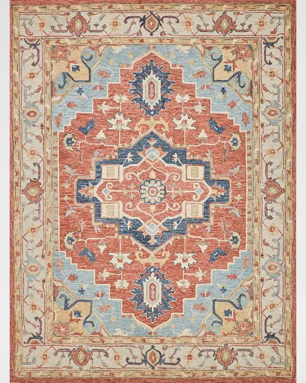 EXQUISITE RUGS Richmond Serapi Hand-tufted Rug, 10' X 14 - Beige/red