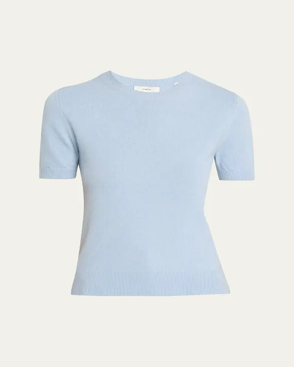 Vince Short-sleeve Cashmere-blend Tee - Amalfi/off