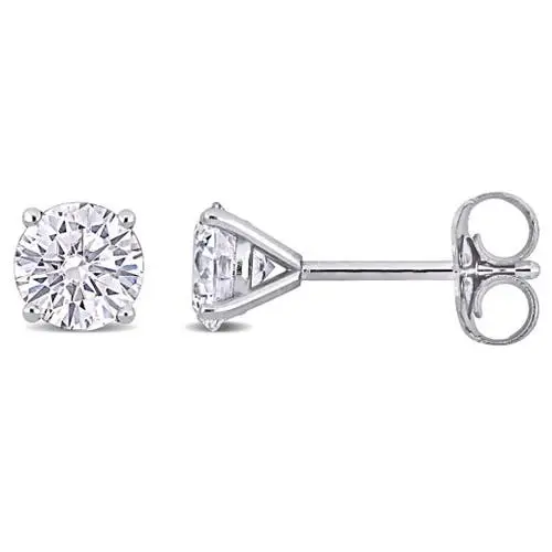 JULIANNA B. 1 Ctw Lab-grown Diamond Stud Earrings - White Gold
