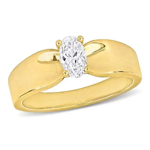JULIANNA B. Oval-cut Diamond Solitaire Ring - Yellow Gold