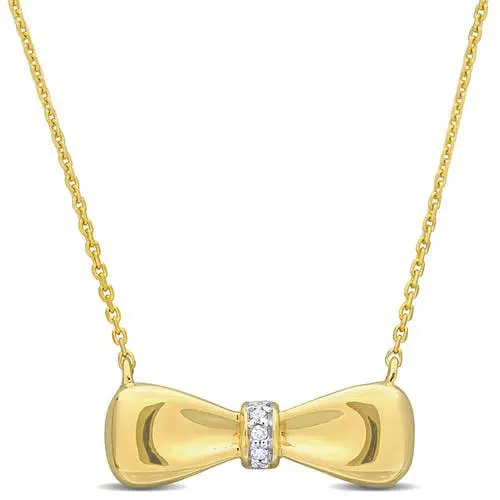 JULIANNA B. Diamond Accent Bow Necklace 10k Gold
