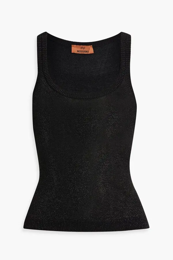 Missoni Metallic Knitted Tank - Black