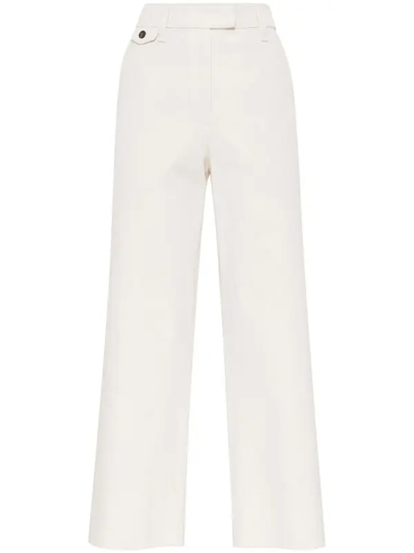 Brunello Cucinelli Cropped Chino Trousers - White