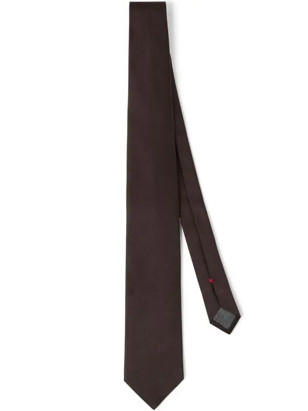 Brunello Cucinelli Silk Neck Tie - Brown