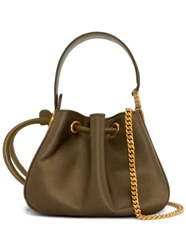 Oscar De La Renta Nano Crystal Pavé O Handle Bag - Brown