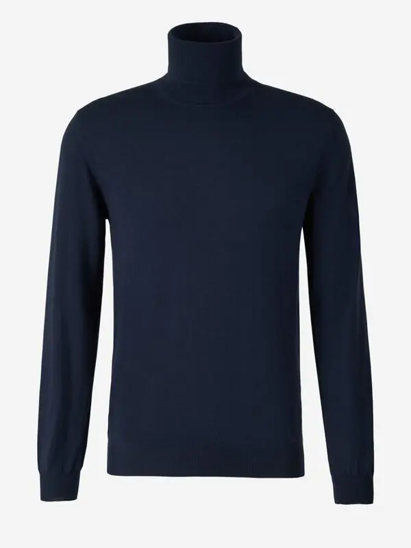 ZANONE Turtleneck Sweater - Indigo Blue