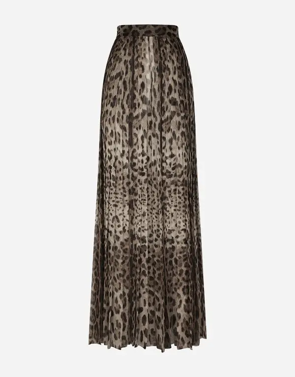 Dolce & Gabbana Leopard-print Chiffon Culottes - Animal Print