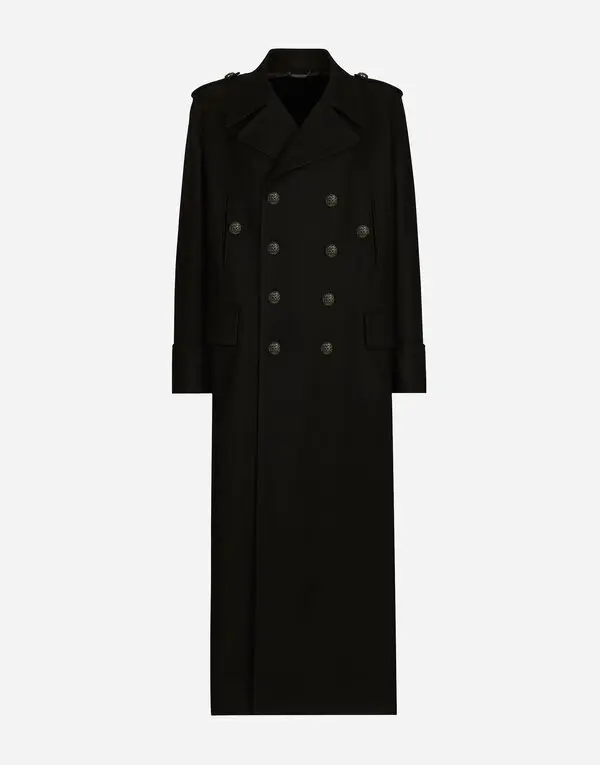 Dolce & Gabbana Long Wool Military-style Coat