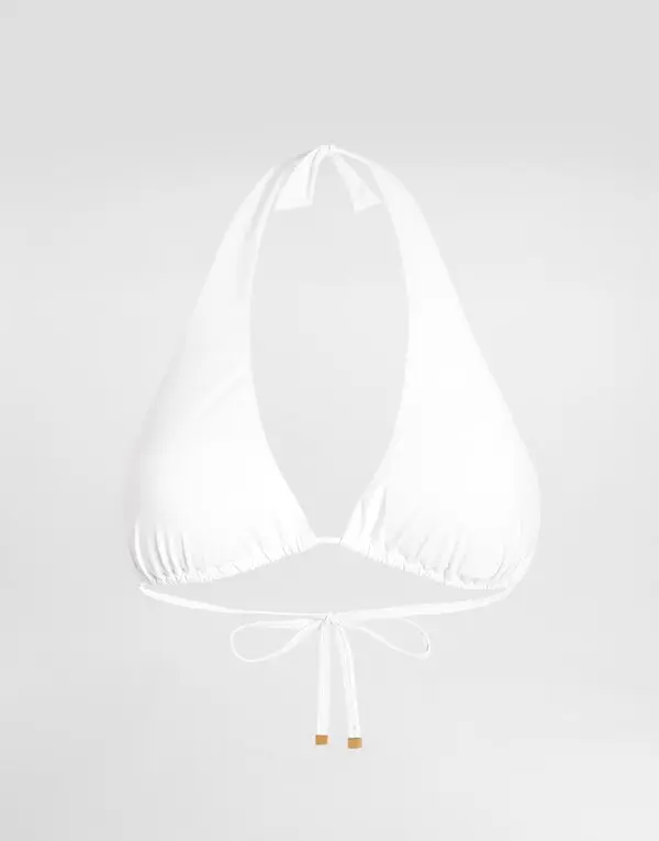 Dolce & Gabbana Padded Triangle Bikini Top - White