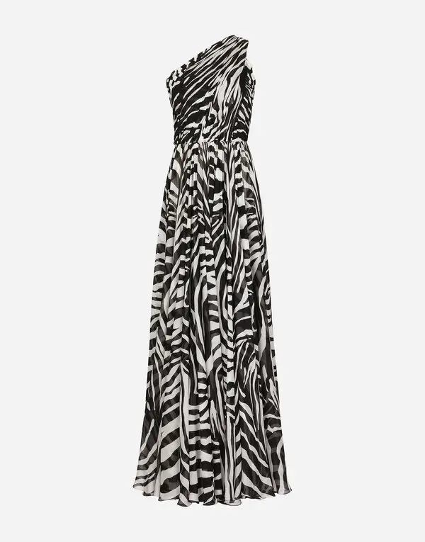 Dolce & Gabbana Zebra-print One-shoulder Dress - Multicolor