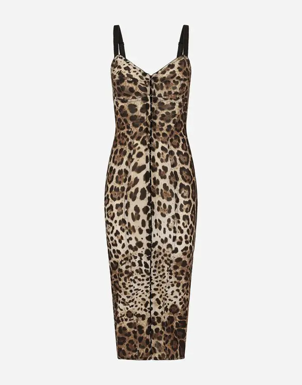 Dolce & Gabbana Leopard Print Calf-length Dress - Animal Print