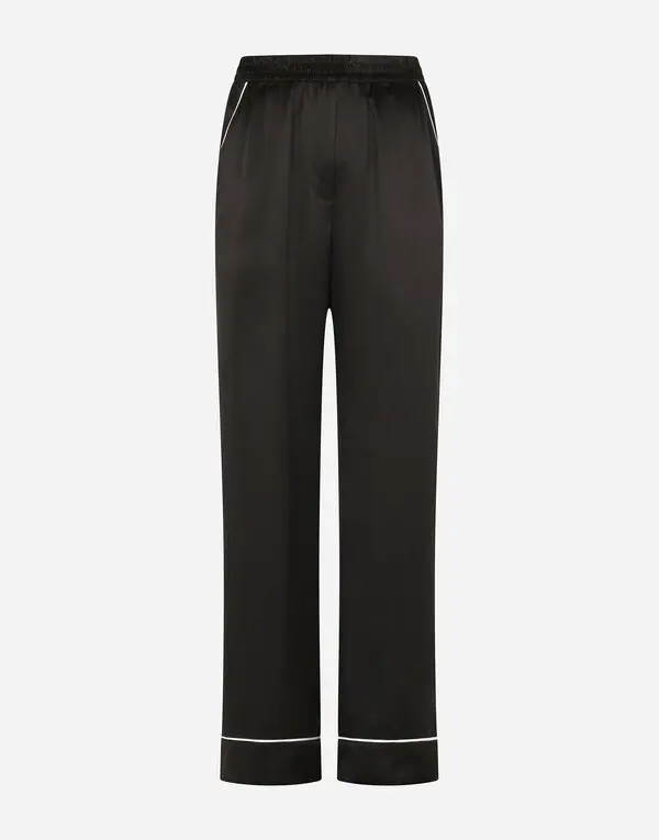 Dolce & Gabbana Satin Pajama Pants With Piping